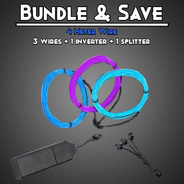 Extreme Glow 40-foot Triple Play EL Wire Kit