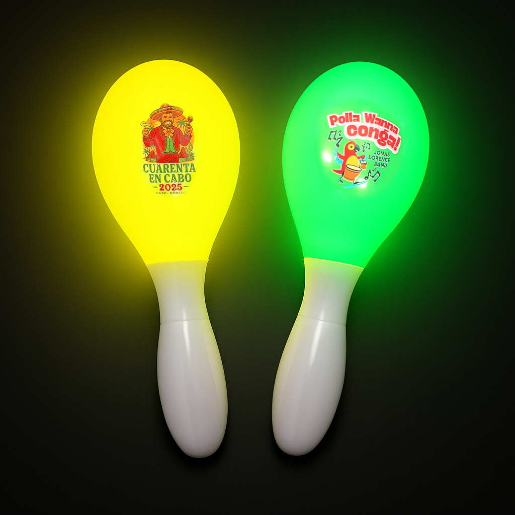Extreme Glow Personalized New Design Light-Up LED Maraca | Party Favors ...