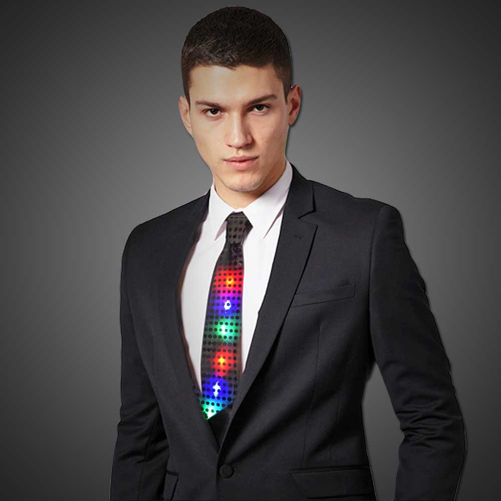 Sequin Lighted Neck Tie