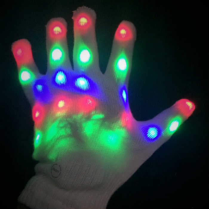 Rainbow Sparkling LED Lighted Gloves